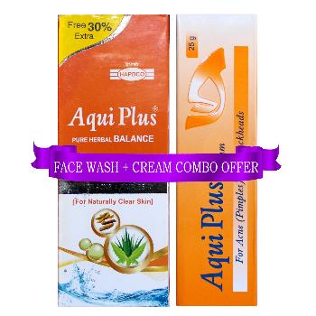 Hapdco Aqui Plus Skincare Duo: Cream & Face Wash for Clear, Healthy Skin – Homeomart