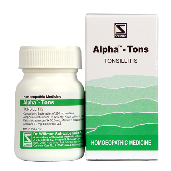 Schwabe Alpha Tons tablets for inflammation of Tonsils, Tonsillitis ...