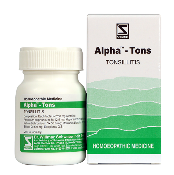 Schwabe Alpha Tons tablets for inflammation of Tonsils, Tonsillitis ...
