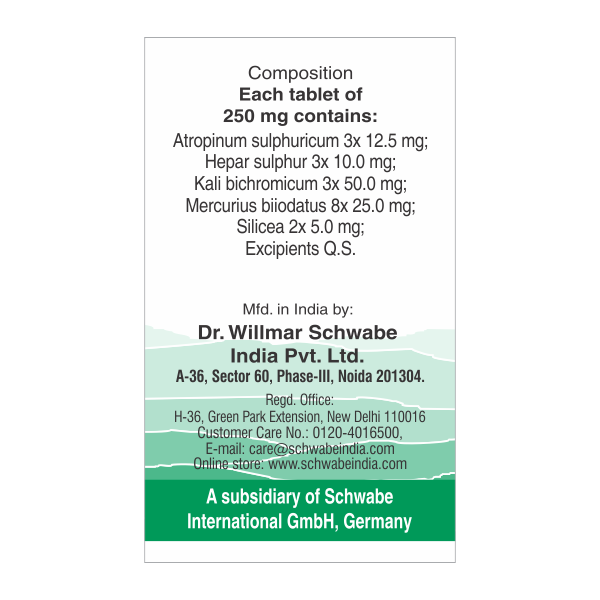 Schwabe Alpha Tons tablets for inflammation of Tonsils, Tonsillitis ...