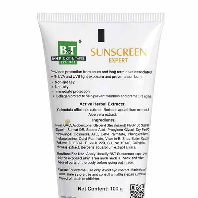 Boericke & Tafel Sunscreen Expert SPF 30 | Daily Sun Protection Cream ...