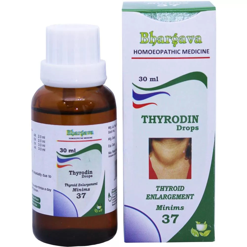 Bhargava Minims No. 37 Thyrodin | Homeopathic Drops for Goiter and ...