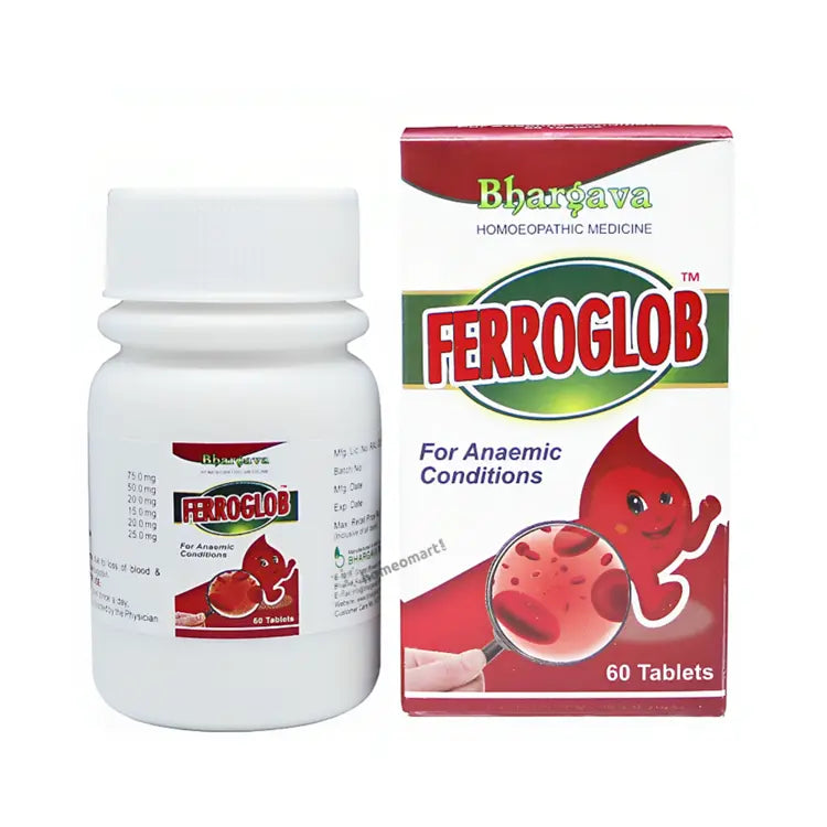 Bhargava Ferroglob Tablets – Natural Iron Supplement for Anemia Relief ...