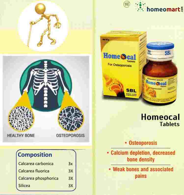 SBL Homeocal Tablets for Osteoporosis | Natural Bone Health Support ...
