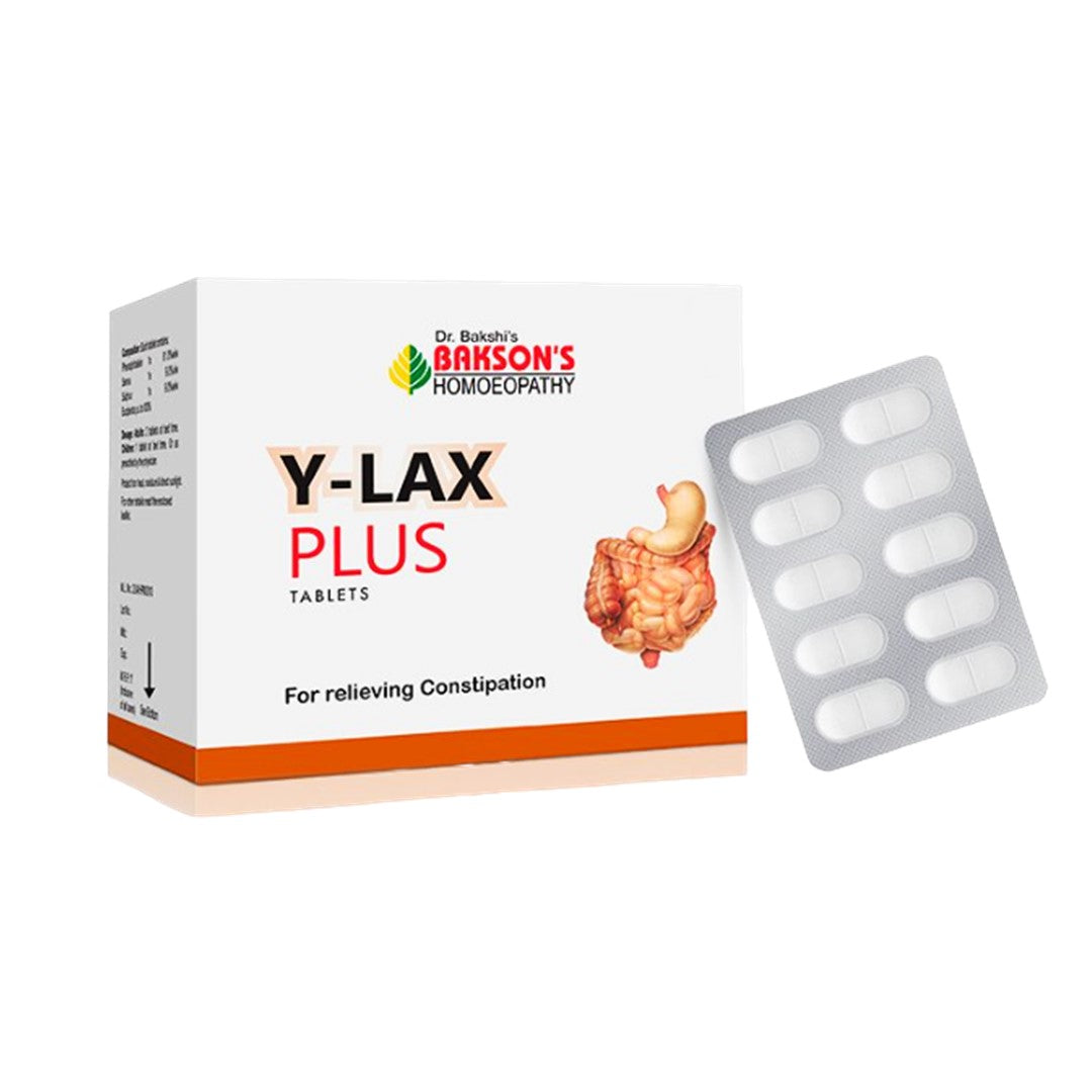 Buy Baksons Y-lax Plus Tablets for Relieving Constipation – Homeomart