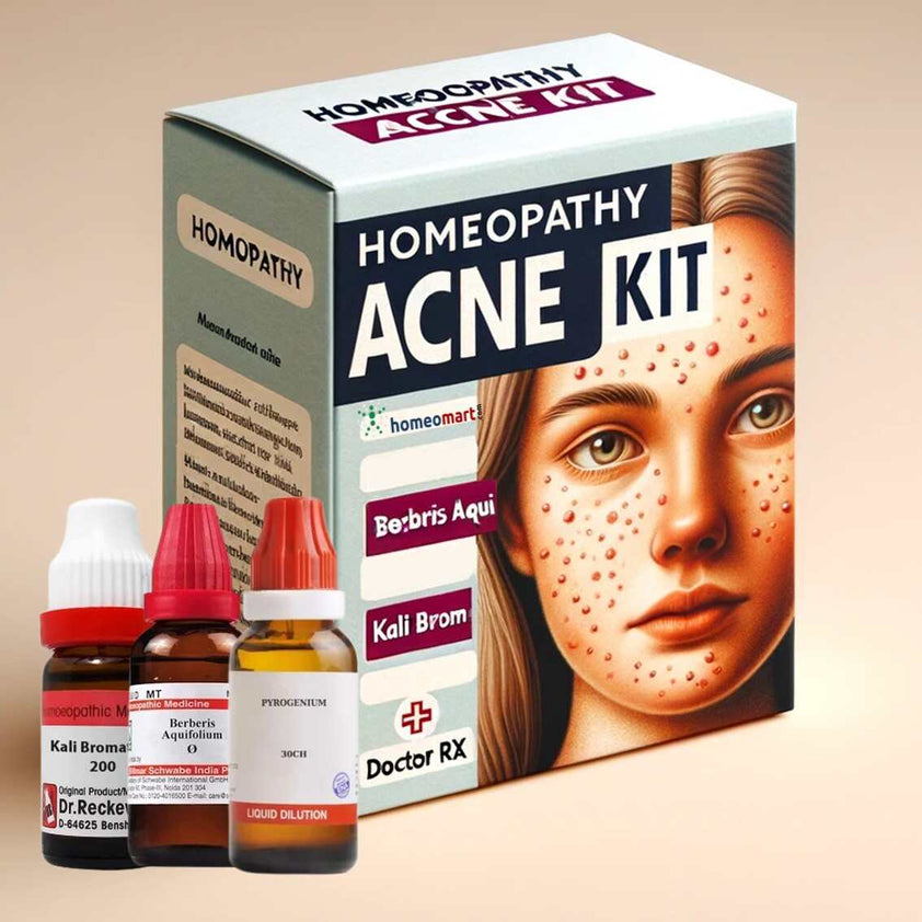Homeopathy Acne Kit with Berberis Aqui, Kali brom, Pyrogenium – Homeomart