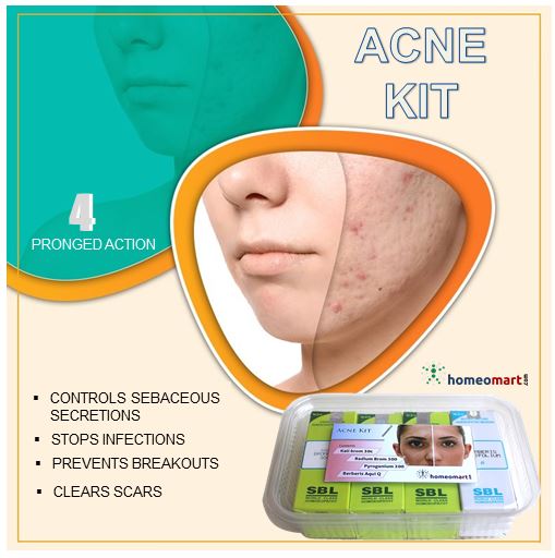 Homeopathy Acne Kit with Berberis Aqui, Kali brom, Pyrogenium – Homeomart