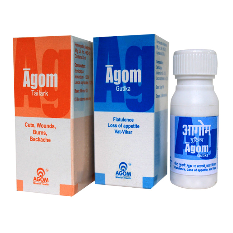 Agom Gutika and Tailark - Ayurvedic Medicine for Cuts, Wounds ...