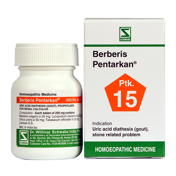 Schwabe Berberis Pentarkan tablets, Uric Acid Diathesis, Gout – Homeomart