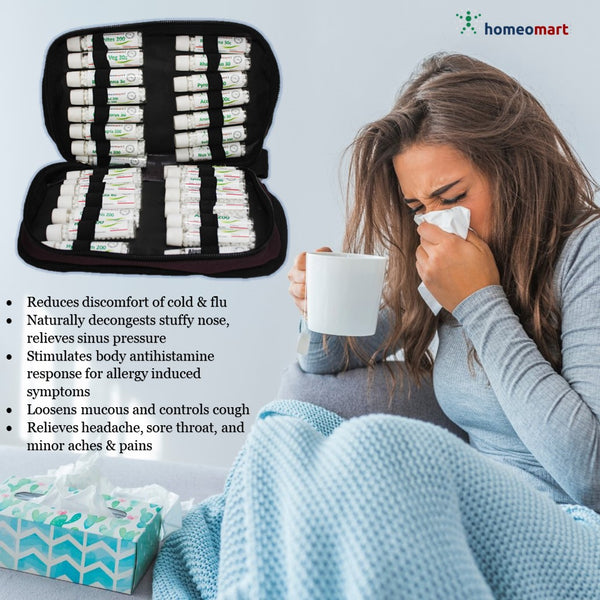 Homeopathy Colds and Flu Kit as per Dr.Banerji protocol, 23 remedies ...