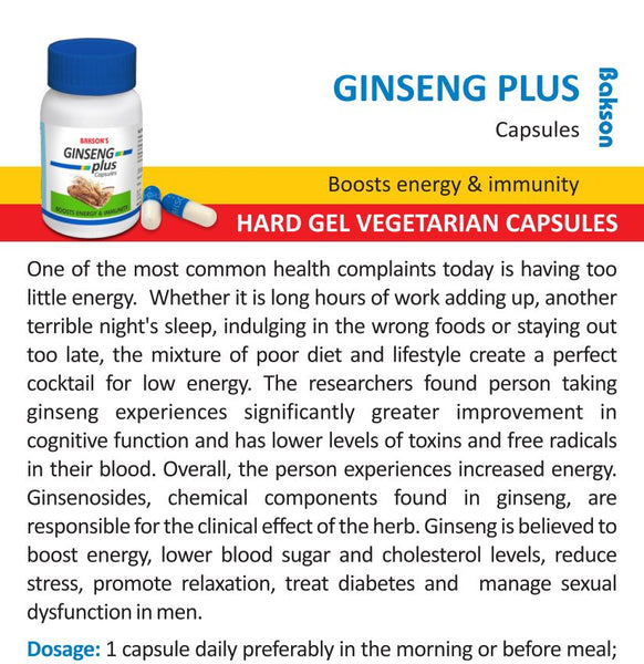 Homeopathic Ginseng Tablets, Capsules for Stress, Energy. 25 Gms ...