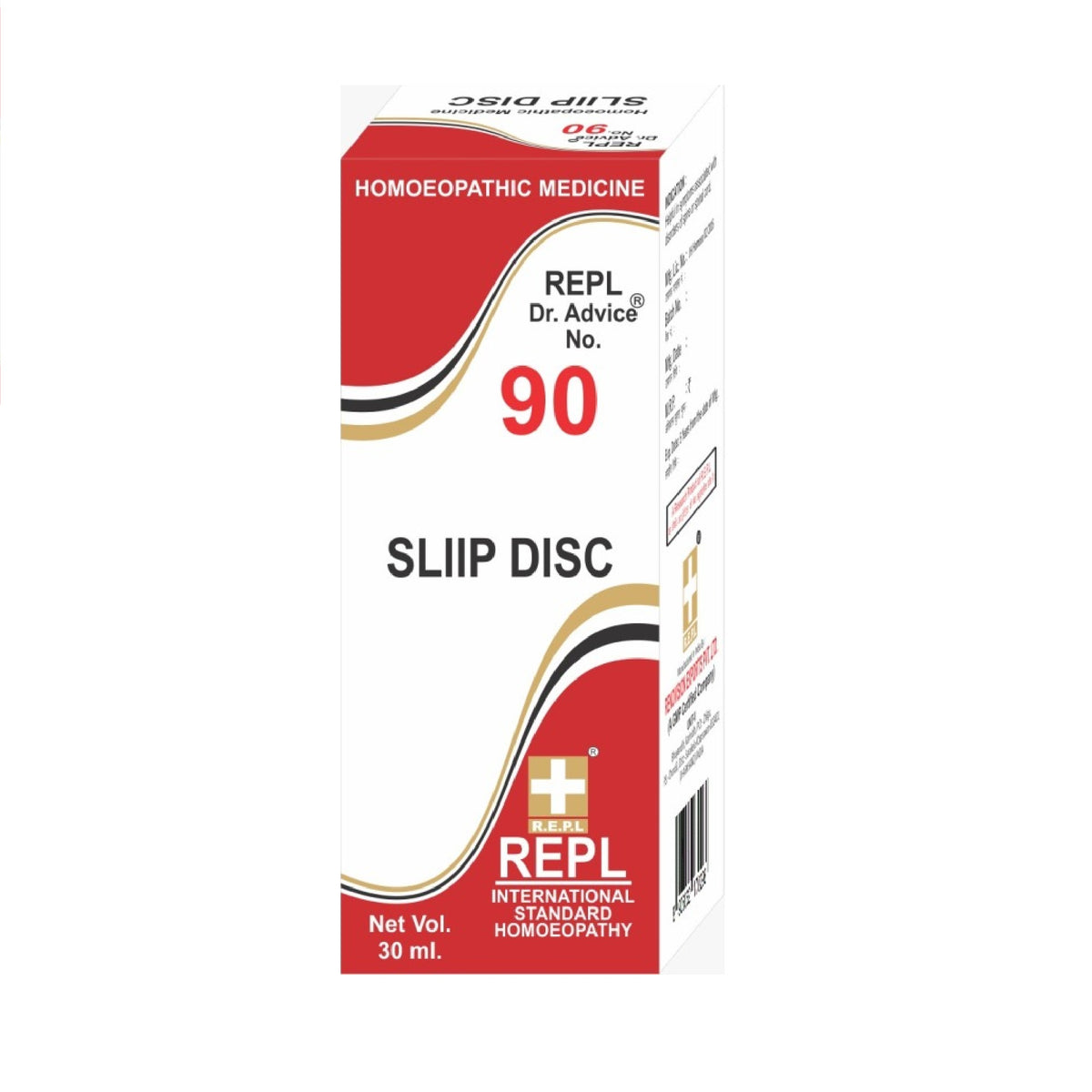 Homeopathy REPL Dr. Advice No. 90 drops for Slip disc 15% Off – Homeomart