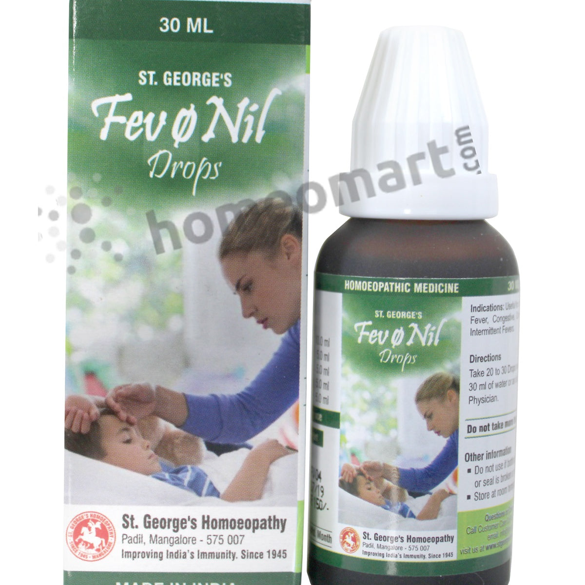 Buy St.George Homeopathy Fev O Nil Drops for Pyrexia,Congestive – Homeomart